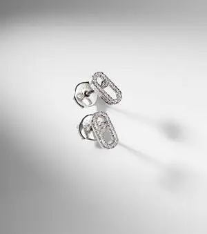 Messika Move Uno 18kt White Gold Earrings With Diamonds