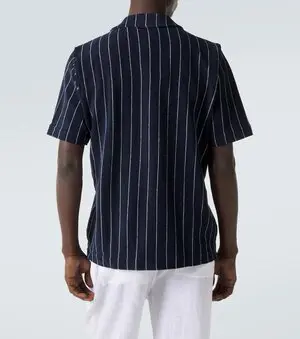 Orlebar Brown Hawkin Striped Cotton Terry Shirt
