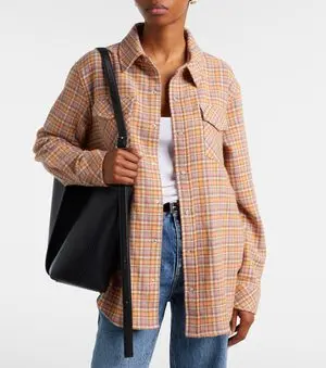 GOD'S TRUE CASHMERE Plaid Cashmere Shirt