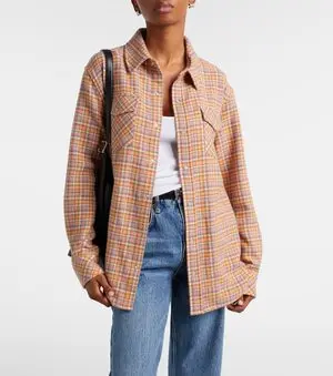 GOD'S TRUE CASHMERE Plaid Cashmere Shirt