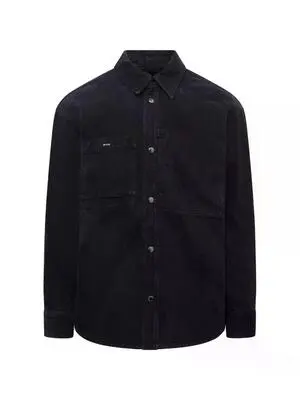 WOOYOUNGMI Logo-detail Denim Shirt - Black