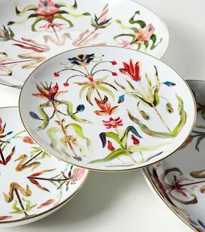 L'Objet Grand Tour Porcelain Dessert Plate - Multicoloured