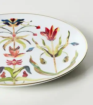 L'Objet Grand Tour Porcelain Dessert Plate - Multicoloured
