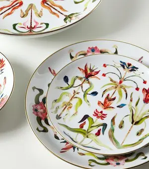L'Objet Grand Tour Porcelain Dessert Plate - Multicoloured