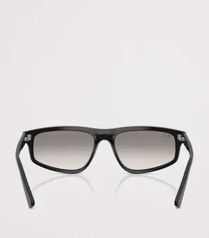 Ray-ban Rectangular Full Rim Sunglasses - Black
