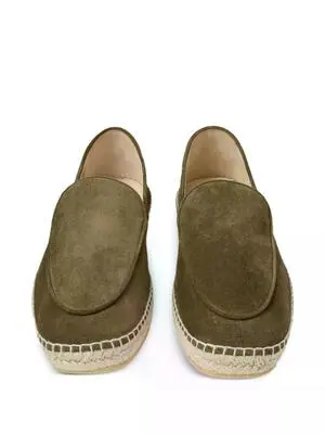 JIMMY CHOO Velvet-effect Espadrilles - Green