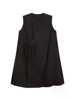JNBY Sleeveless Round Neck Floral Embroidered Dress - Black