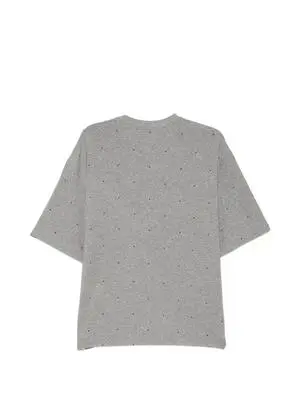 CROQUIS Polka-dot Embroidered T-shirt - Grey