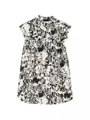 JNBY Sleeveless Floral Print Blouse With Button Fastening