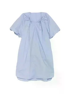 JNBY V-neck Balloon Sleeve Dress - Blue