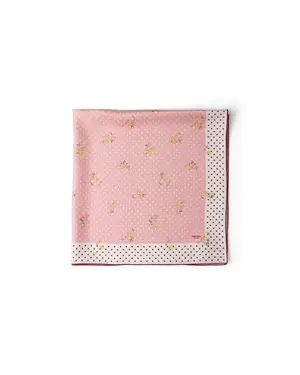 Prada Printed Silk Twill Scarf 90 - Pink/sand