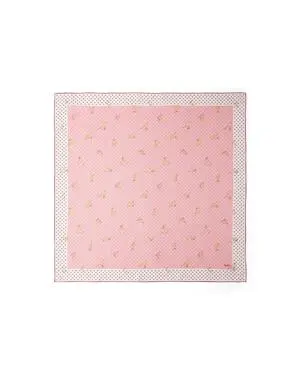 Prada Printed Silk Twill Scarf 90 - Pink/sand