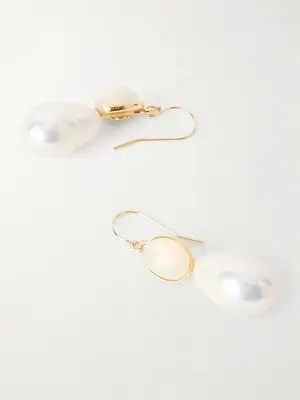 JENNIFER BEHR Tatum Iridescent Opal And Pearl Drop Earrings