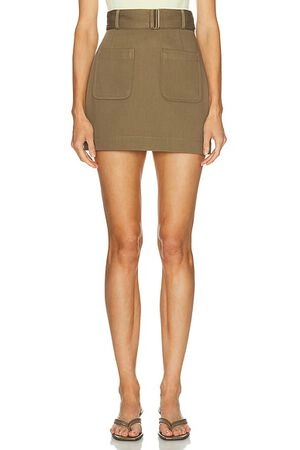 Matthew Bruch Belted Mini Skirt