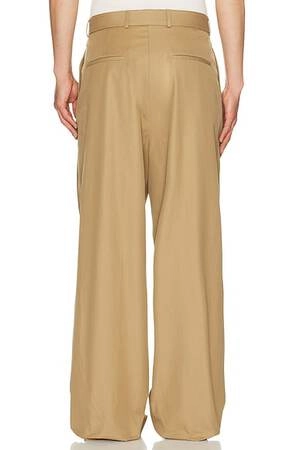 Dries Van Noten Wide Leg Belted Cotton Trousers