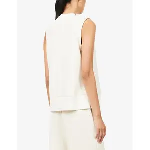 Varley Freida V-neck Knitted Tank Top - Pristine