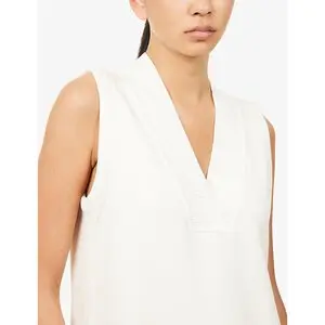 Varley Freida V-neck Knitted Tank Top - Pristine