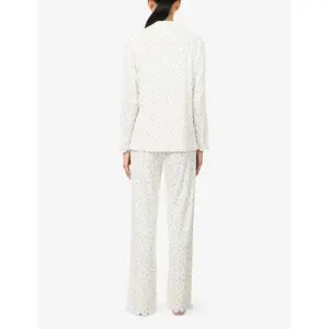 THE NAP CO Scallop Printed Long-sleeve Modal-jersey Pyjama Set