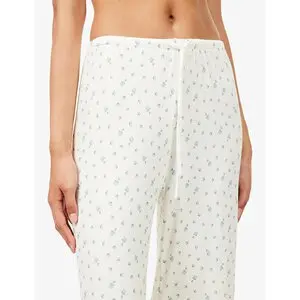THE NAP CO Scallop Printed Long-sleeve Modal-jersey Pyjama Set