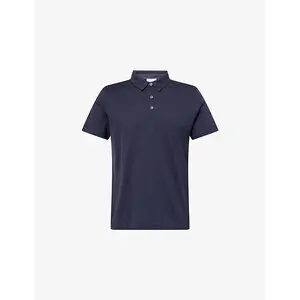 Sunspel Short-sleeve Cotton-jersey Polo Shirt - Navy