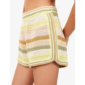 Zimmermann Indra Crochet Cotton Shorts - Multi