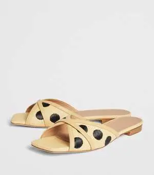 MALONE SOULIERS Raffia Flat Mules