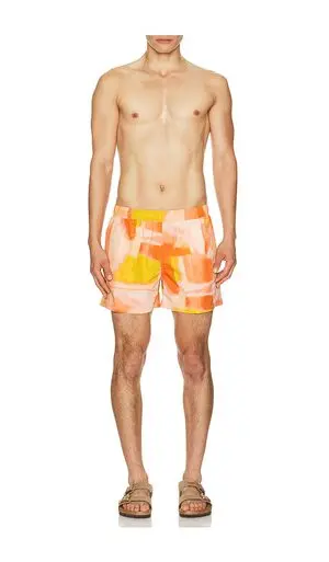 AUTO-REPLY Printed Sebastian Swim Trunk - Orange