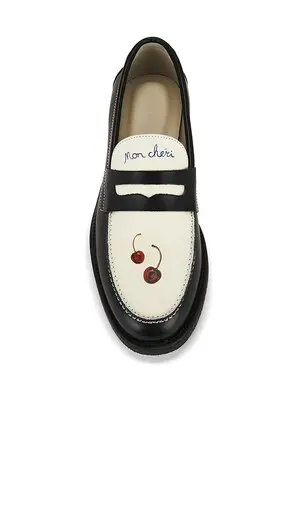 DUKE + DEXTER Wilde Cherry Penny Loafer In . Also