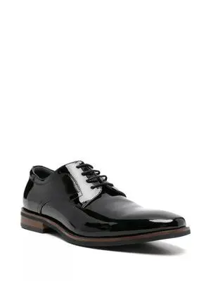 SERGIO MORETTI FIRENZE Patent Finish Lace-up Derby Shoes - Black