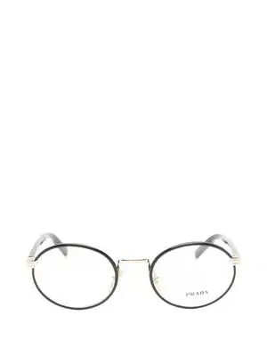 Prada Round Frame Glasses - Black