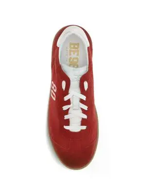 BE980 Harvard 1 Logo-embroidered Suede Sneakers