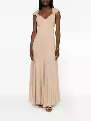 CARLA G. One-shoulder Maxi Dress With Pleated Skirt