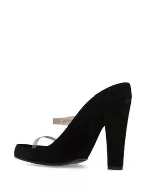 Moschino Suede High-heeled Sandals With Trompe L'oeil Effect