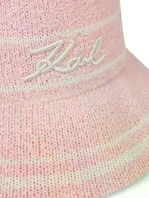 Karl Lagerfeld Signature Knitted Bucket Hat