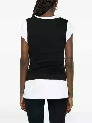 LII Layered Design Cap-sleeve T-shirt