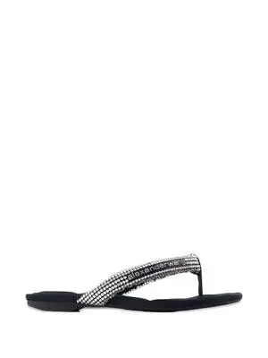 Alexander Wang Jenna Embellished Flip-flops - Silver