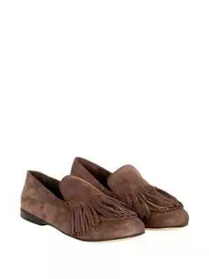JVAM Suede Loafers With Fringe Detail