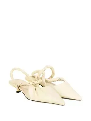 JVAM Twisted-strap Pointed-toe Pumps - Neutrals
