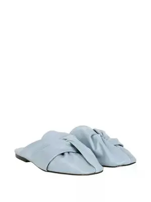 JVAM Twisted Square-toe Mules - Blue