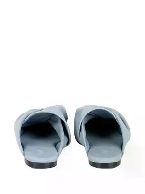 JVAM Twisted Square-toe Mules - Blue