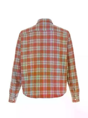 SECOND / LAYER Sherman Checkered Button-down Cotton Shirt