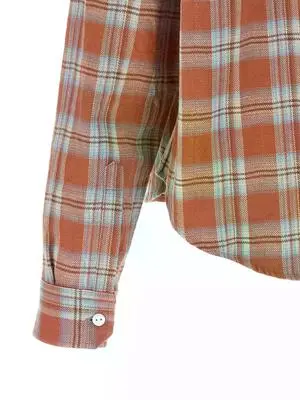 SECOND / LAYER Sherman Checkered Button-down Cotton Shirt