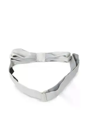Tagliatore Satin Knotted Bow Tie - Grey