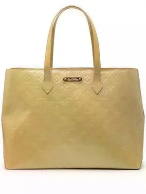 LOUIS VUITTON Monogram Vernis Wilshire Mm Tote Bag - Yellow