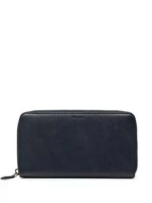 Prada 2010-2026 Saffiano Zip Around Wallet Long Wallets - Blue