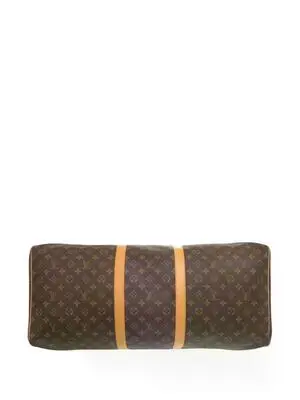 LOUIS VUITTON Monogram Keepall 60 Travel Bag - Brown
