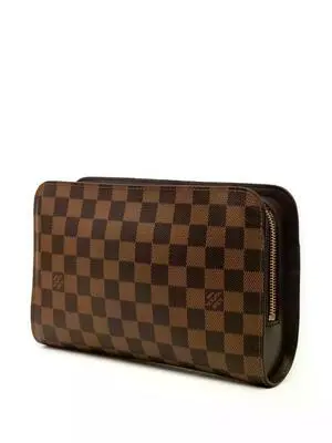 LOUIS VUITTON Damier Ebene Saint Louis Pochette Clutch Bag