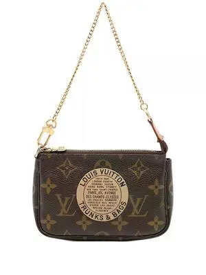 LOUIS VUITTON Monogram Mini Pochette Accessoires Handbag - Brown
