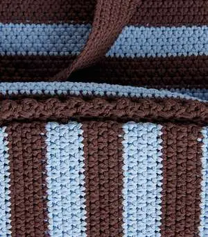 Sandro Crochet Stripe Tote Bag