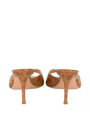 Roberto Festa Croc-effect Leather Stiletto Sandals